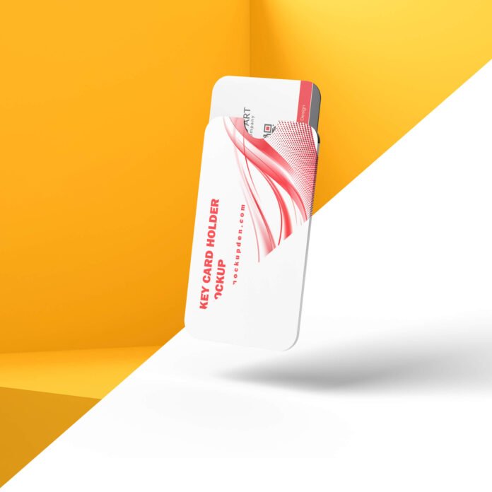 Free Key Card Holder Mockup PSD