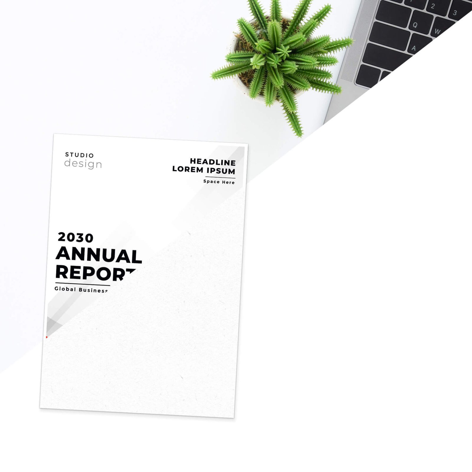 Free Report Mockup PSD Template