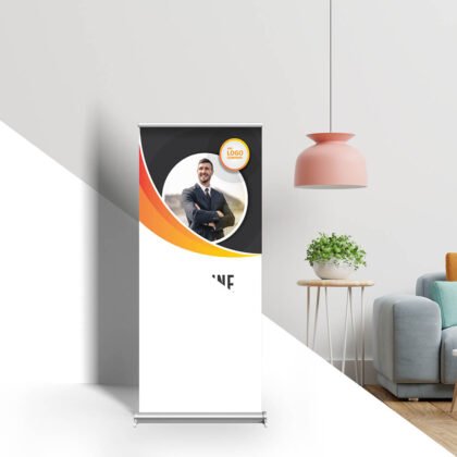 Free Roller Banner Mockup PSD