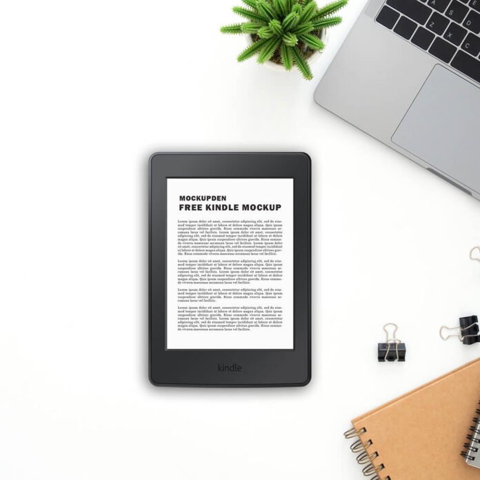 Free Kindle Mockup PSD Template