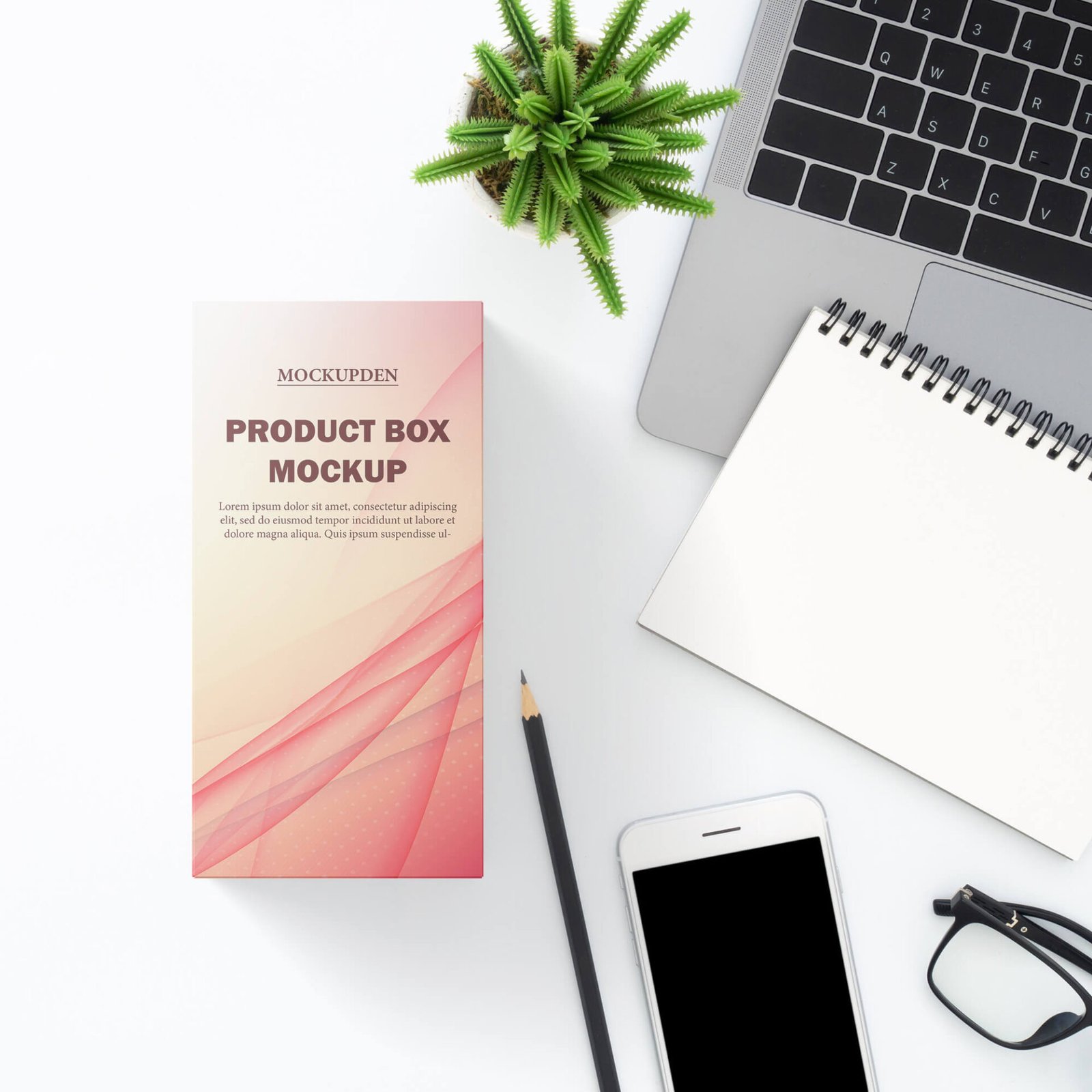 Free Product Box Mockup PSD...