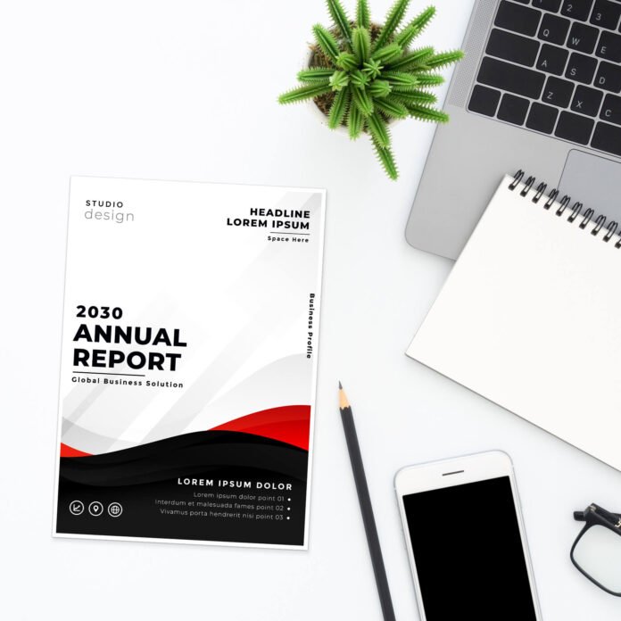 Free Report Mockup PSD Template