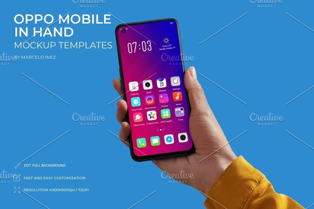 22+ Creative Smartphone In Hand Mockup For Brand Promotion