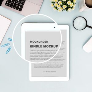 Free Kindle Mockup PSD Template