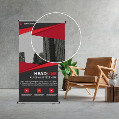 Free Retractable Banner Mockup