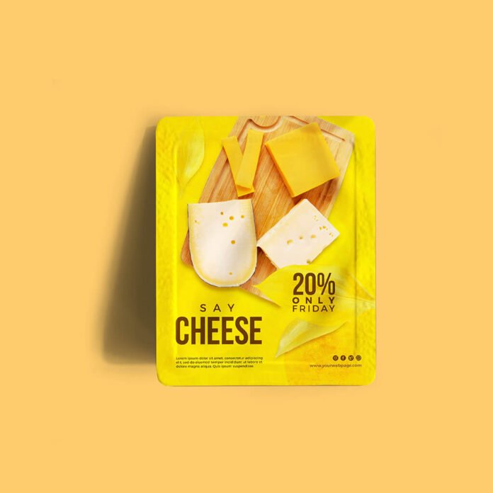 Free Cheese Mockup PSD Template