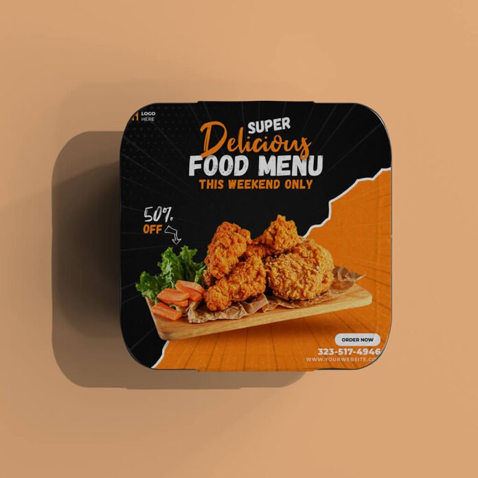 Free Food Box Mockup PSD Template