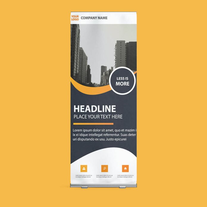 Free Retractable Banner Mockup