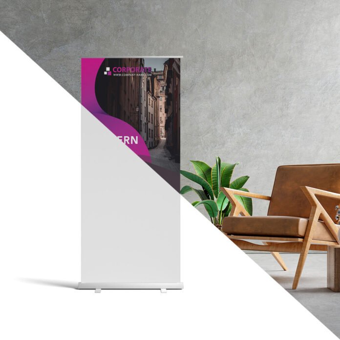 Free Pop Up Banner Mockup PSD