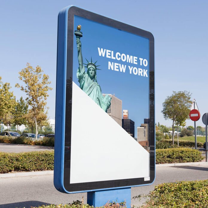 Free State Sign Mockup PSD