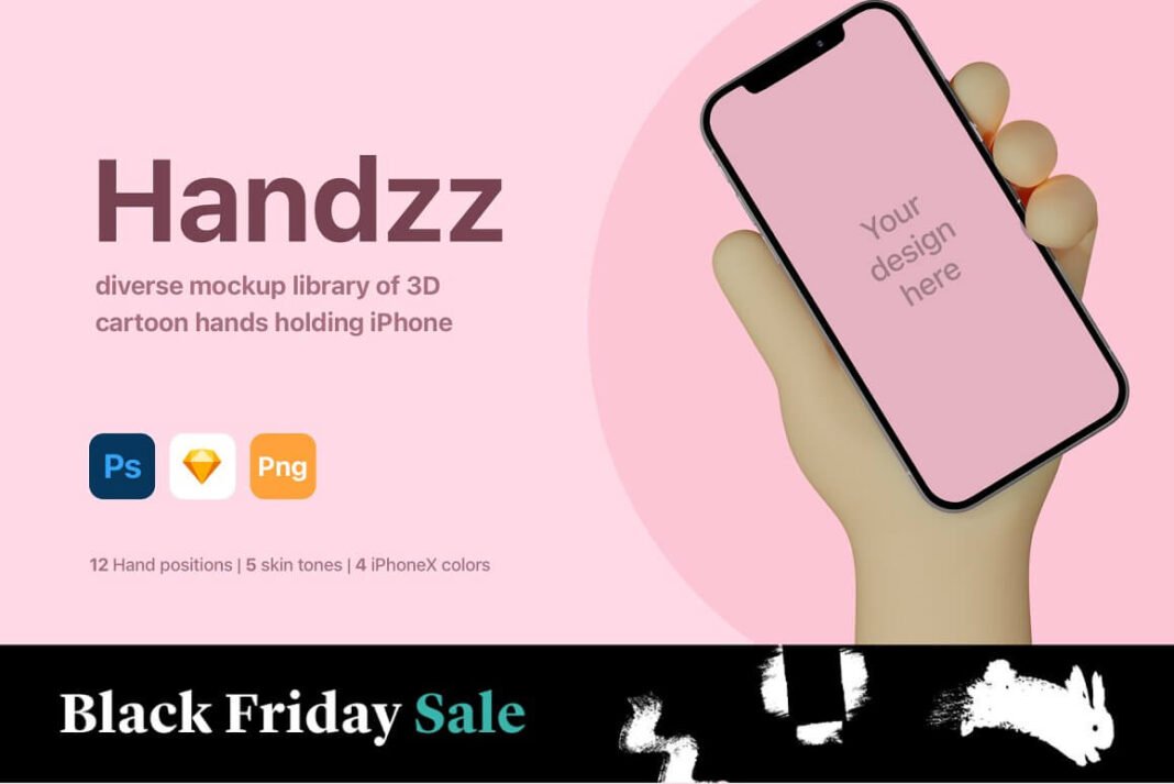 26+ Creative 3D Cartoon Hands Mockup PSD Templates