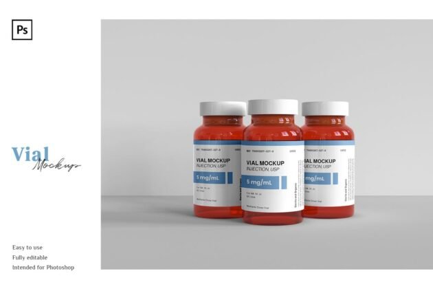 22+ Best Vaccine Vial Mockup PSD Templates - Mockup Den