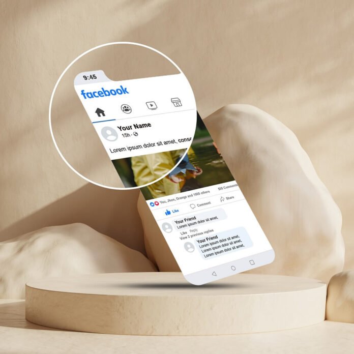 Free Facebook Mockup PSD Template