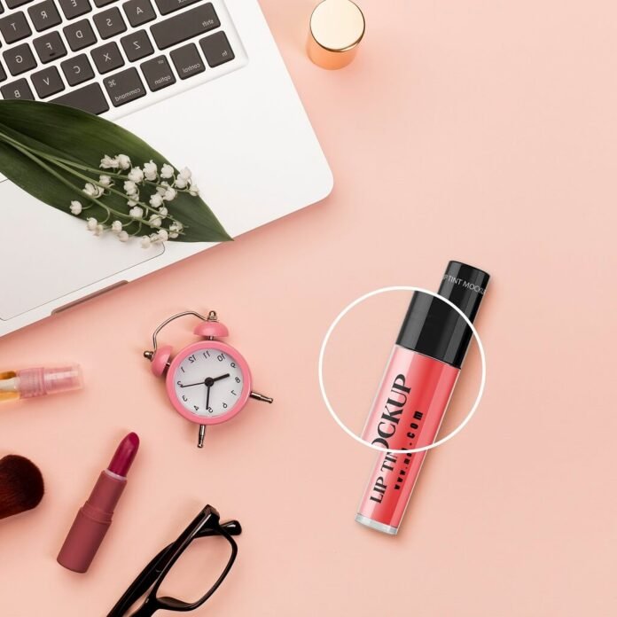 Free Lip Tint Mockup PSD Template