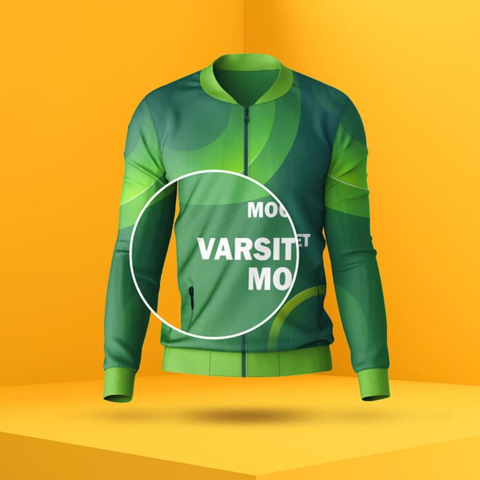 Free Varsity Jacket Mockup PSD