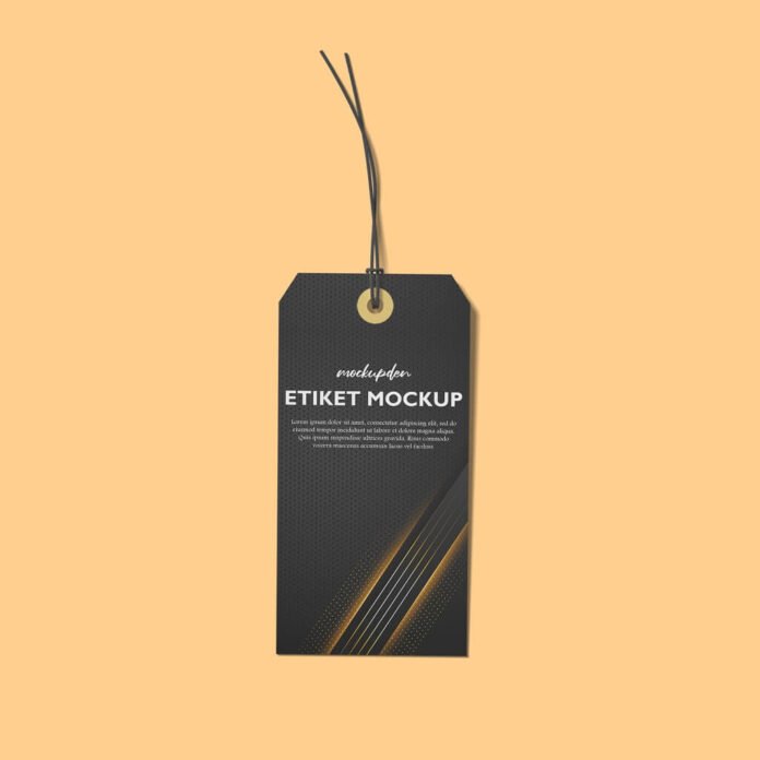 Free Etiket Mockup PSD Template