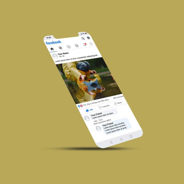 Free Facebook Mockup PSD Template