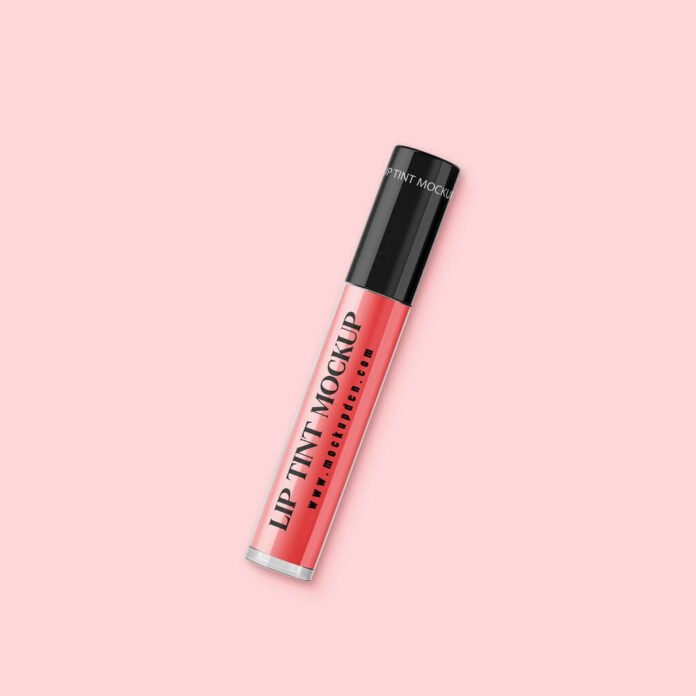Free Lip Tint Mockup PSD Template