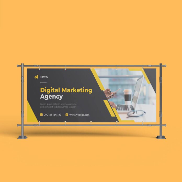 Free PVC Banner Mockup PSD..