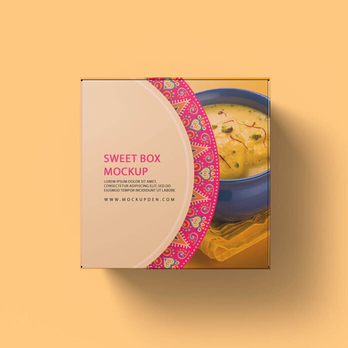 Free Sweet Box Mockup PSD