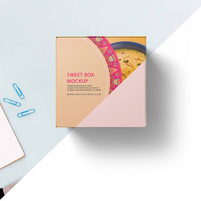 Free Sweet Box Mockup PSD