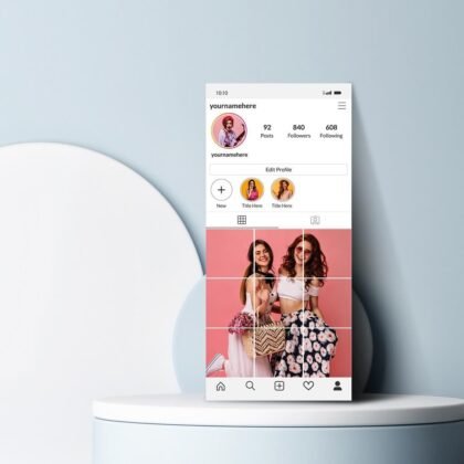 Free Instagram Grid Template PSD