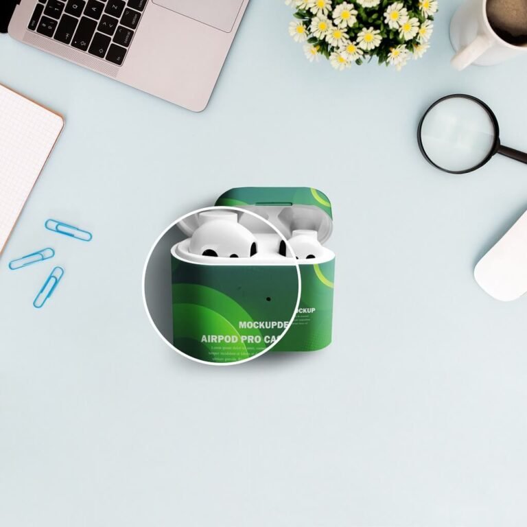 Free Airpod Pro Case Mockup PSD