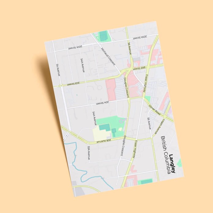 Free Map Mockup PSD Template