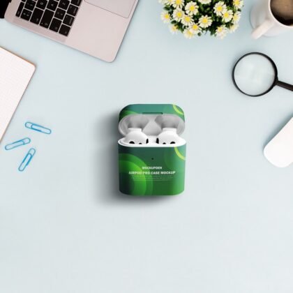 Free Airpod Pro Case Mockup PSD