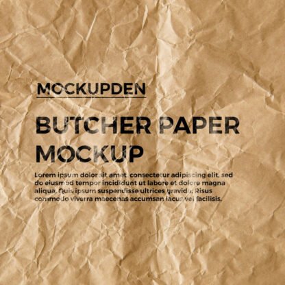 Free Butcher Paper Mockup PSD