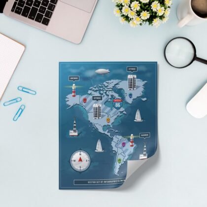 Free Map Mockup PSD Template