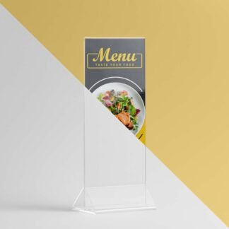 Free Table Menu Mockup PSD