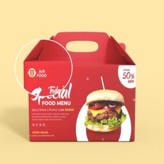 Free Paper Lunch Box Mockup PSD