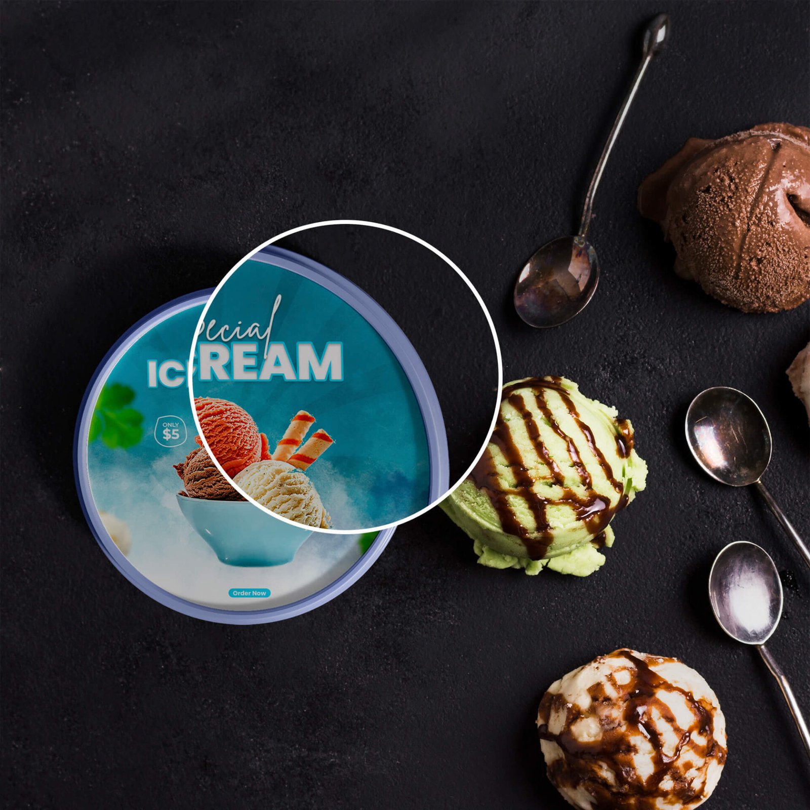 Free Ice Tube Mockup PSD Template