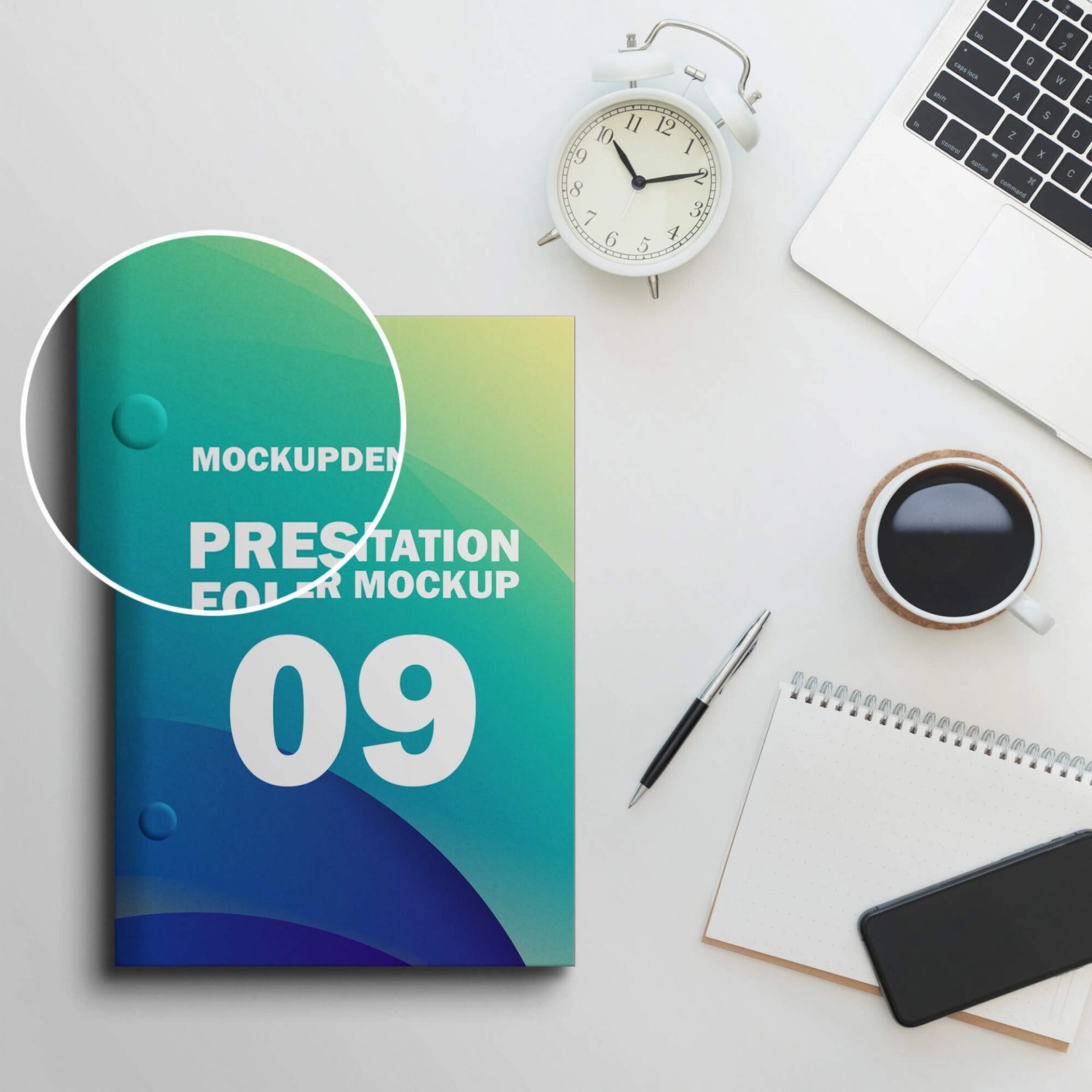 Free Presentation Folder Mockup PSD Template - Mockup Den