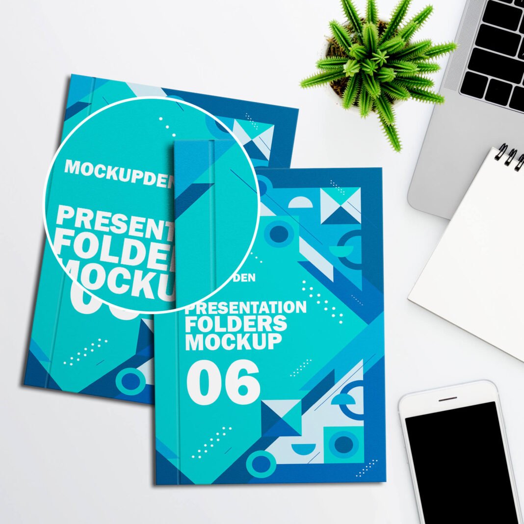 Free Presentation Folders Mockup PSD Template - Mockup Den