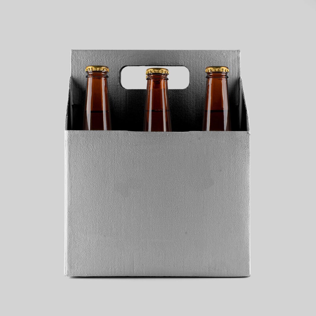 Free Beer Box Mockup PSD Template