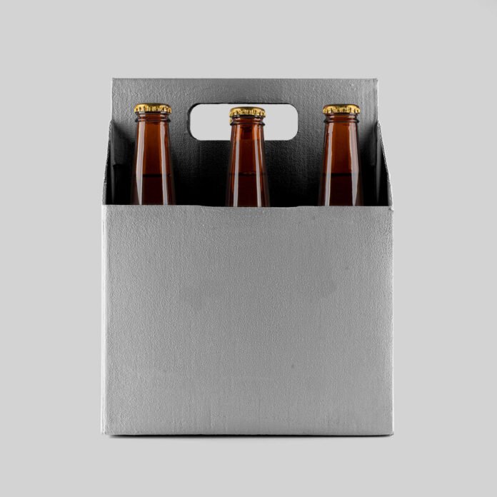 Free Beer Box Mockup PSD Template