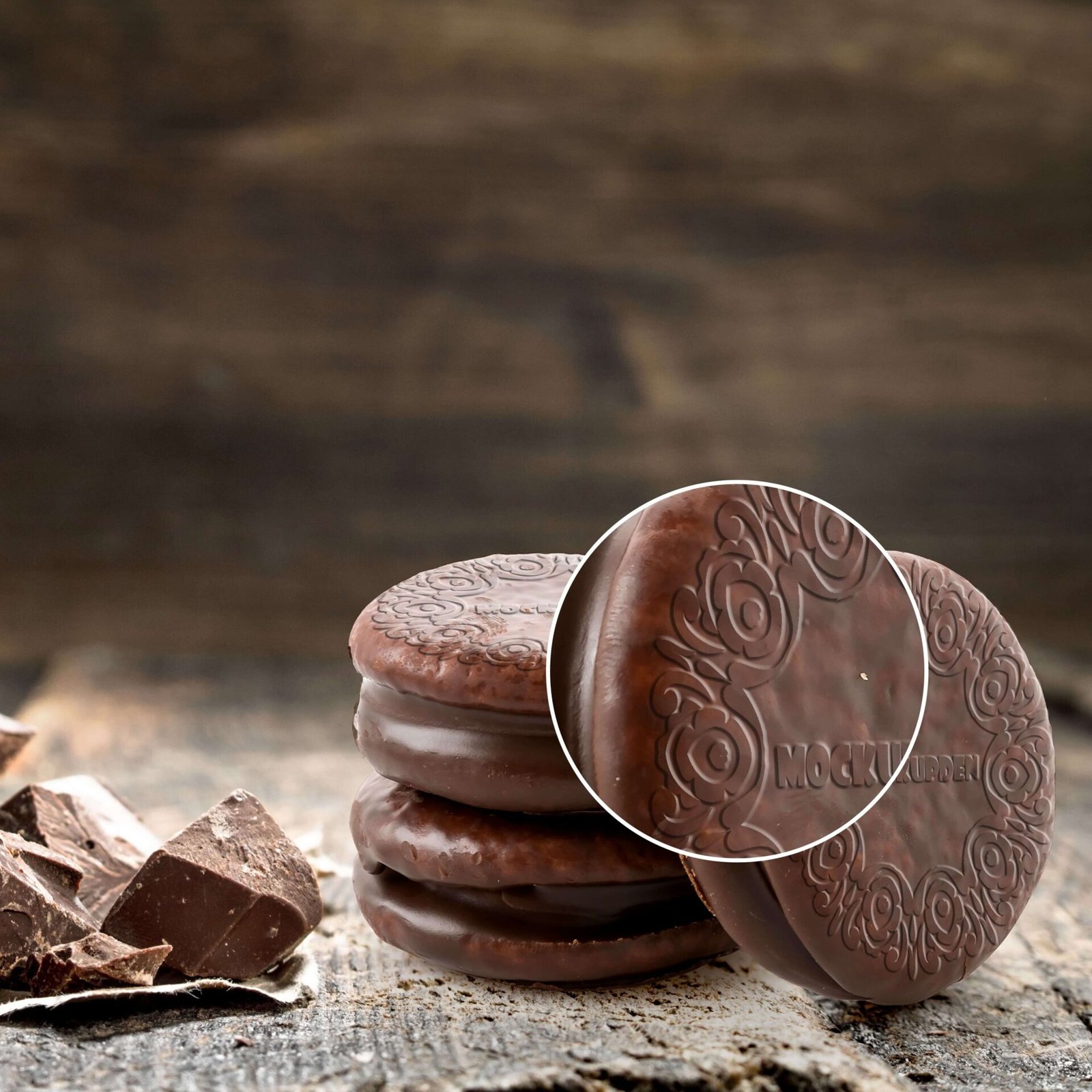 Free Classic Cookie Sandwich Mockup PSD