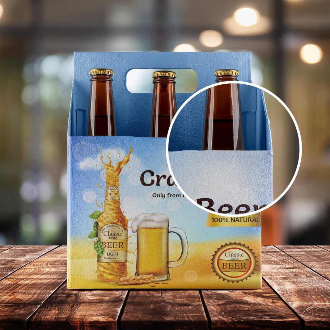 Free Beer Box Mockup PSD Template