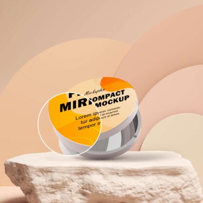 Free Compact Mirror Mockup PSD Template - Mockup Den