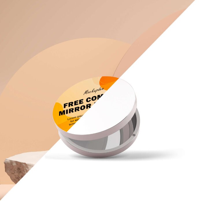 Free Compact Mirror Mockup PSD Template - Mockup Den