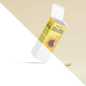 Free Tall Box Packaging Mockup PSD Template