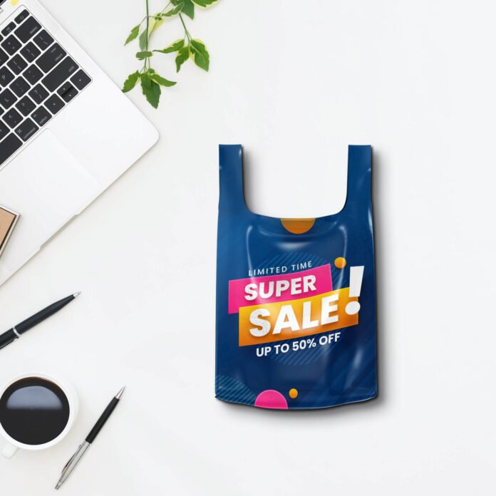 Free Nylon Carrier Bag Mockup PSD Template - Mockup Den