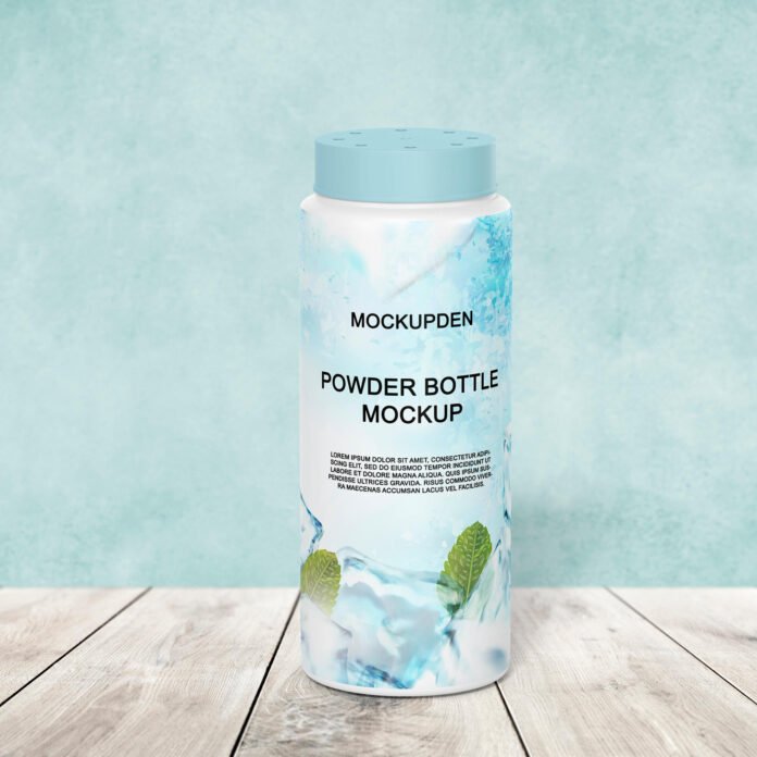 Free Powder Bottle Mockup PSD Template