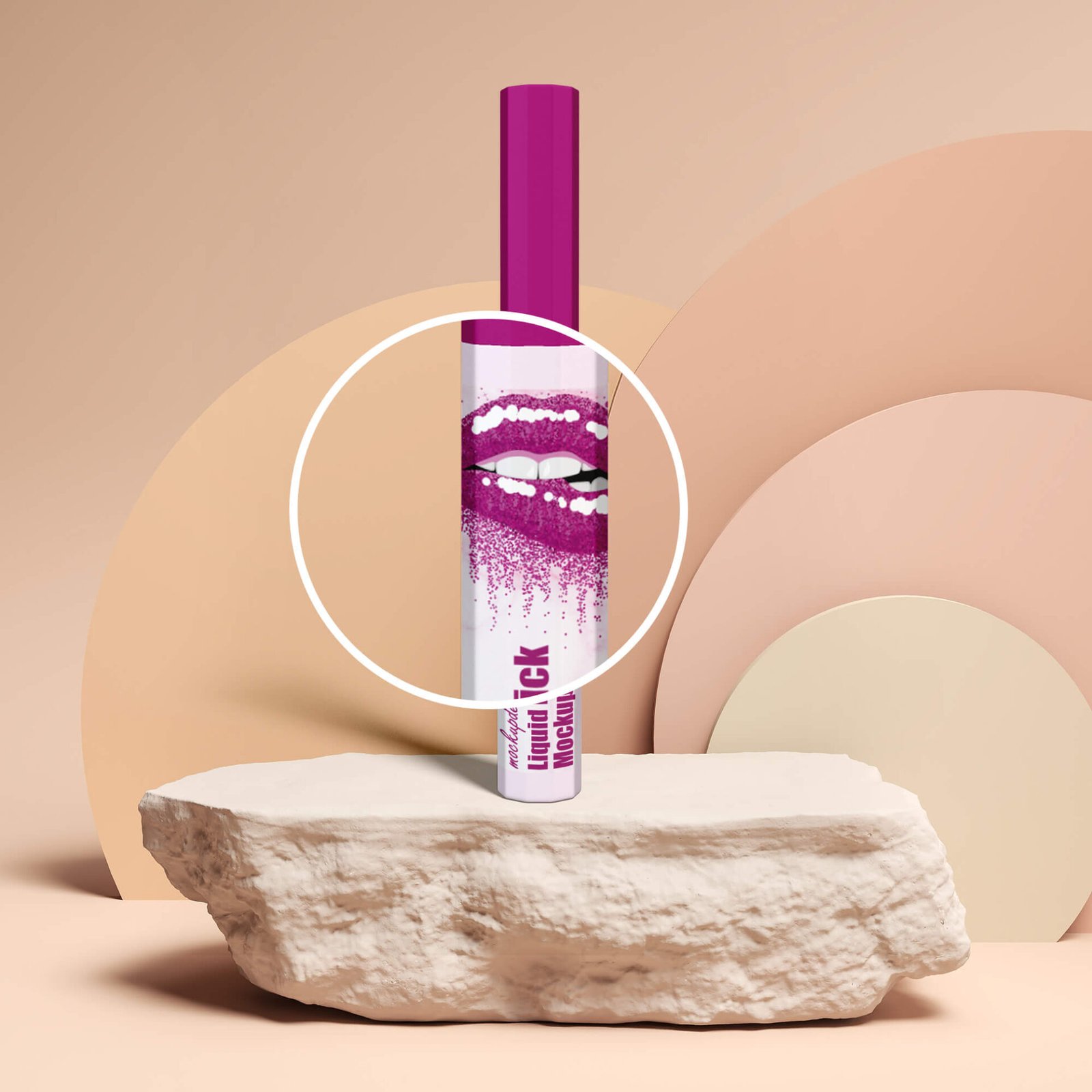 Free Liquid Lipstick Mockup PSD Template