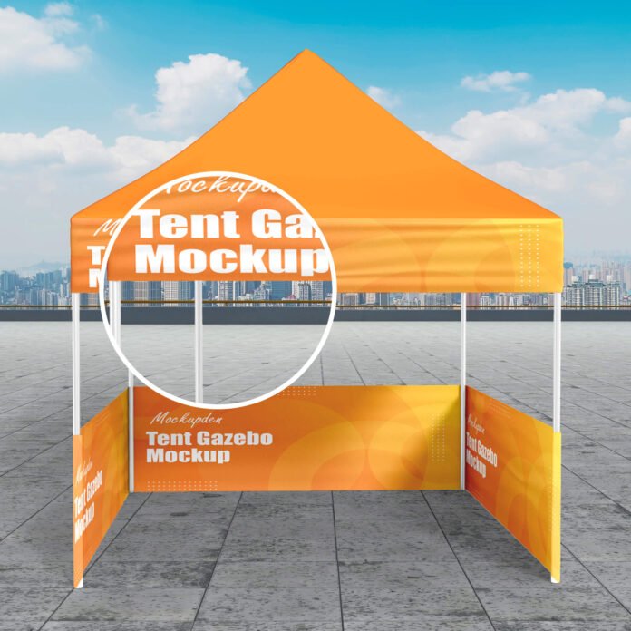 Free Canopy Tent Gazebo Mockup PSD