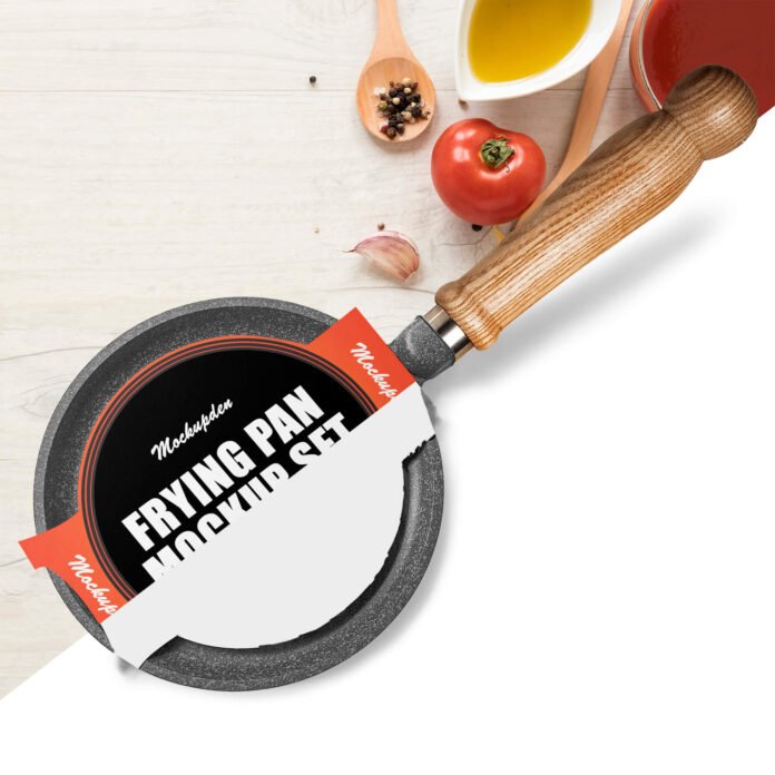 Free Frying Pan Mockup Set PSD Template