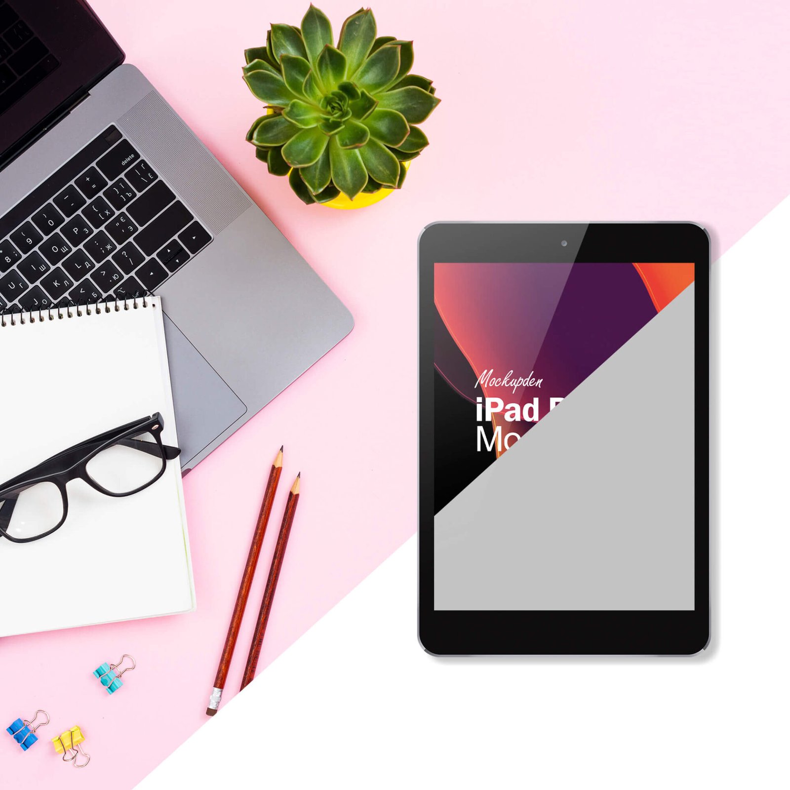 Free iPad Pro Mockup Set PSD Template