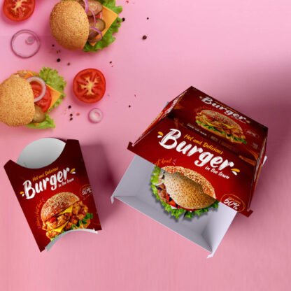 Free Burger Restaurant Mockup PSD